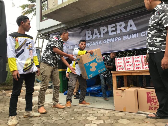 Bapera Salurkan Bantuan di 3 Titik Lokasi Gempa Cianjur | KAPOL.ID